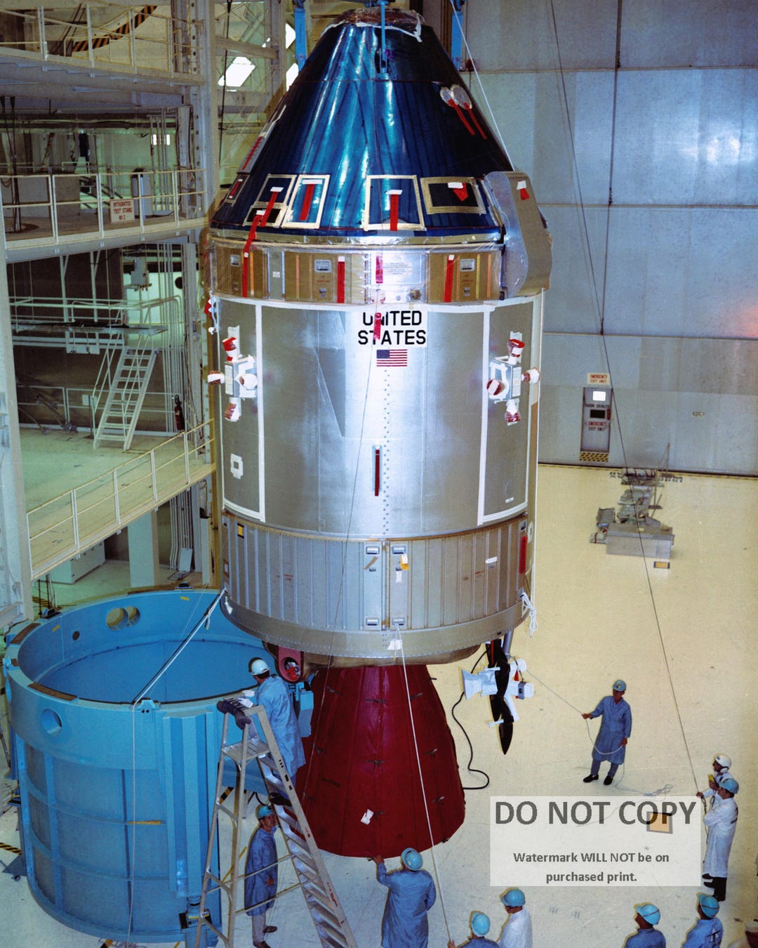 Apollo 11 Command and Service Modules in the Manned Spacecraft Building ...