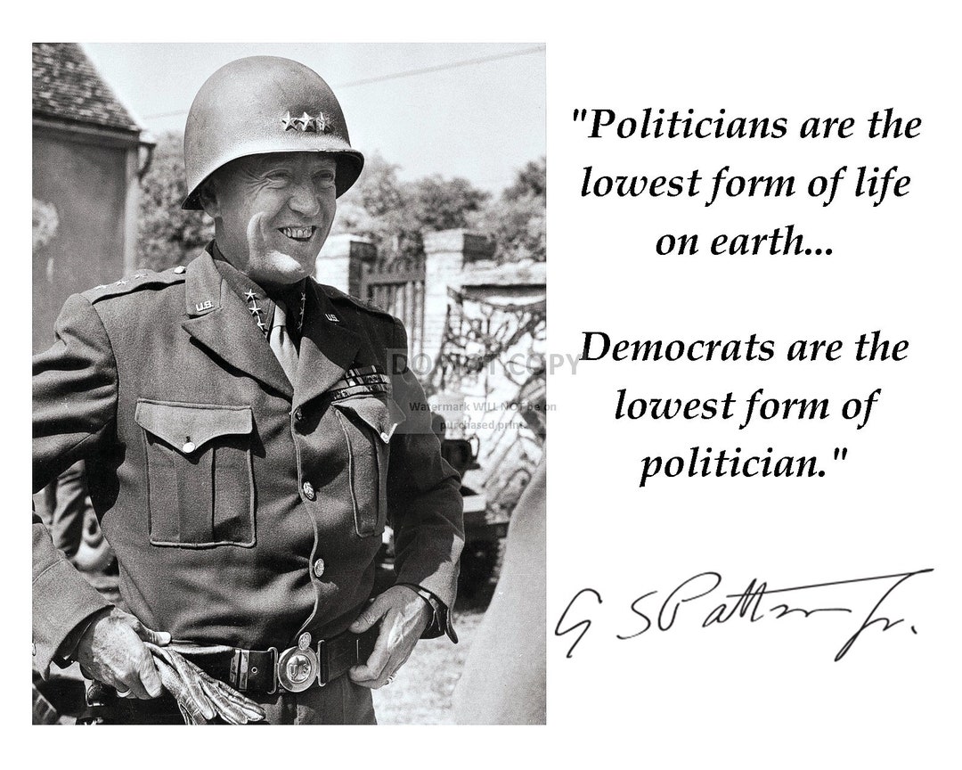 General George S. Patton Quote With Facsimile Autograph 8X10 or 11X14 ...