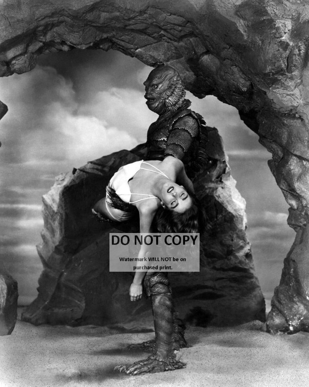 Julie Adams and Ben Chapman in creature From the Black - Etsy