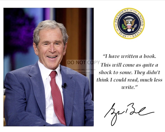 President George W. Bush's Autobiography Quote With | Etsy