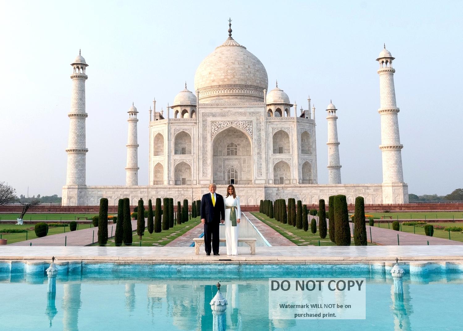 Donald Trump & Melania Taj Mahal Photo: India Tour, February 2020 - Etsy