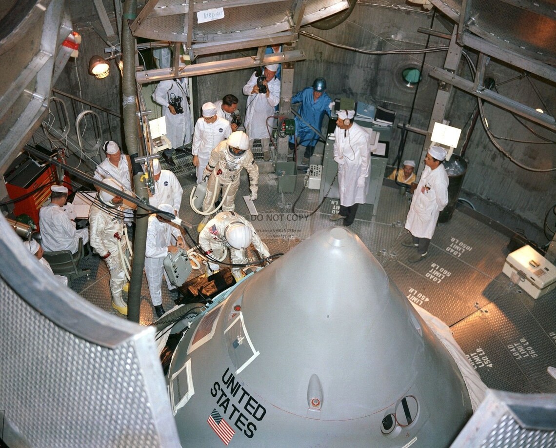 Apollo 1 Crew Prepares to Enter Command Module at Kennedy - Etsy