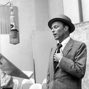Frank Sinatra in the Capitol Recording Studio - 5X7, 8X10 or 11X14 ...