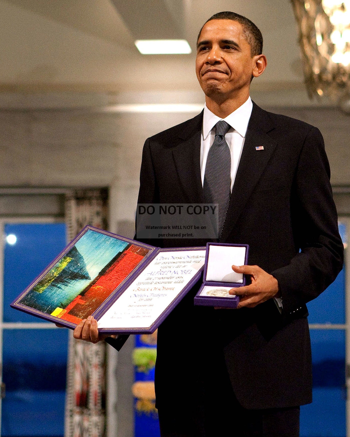 President Barack Obama Receives the Nobel Peace Prize in 2009 5X7, 8X10 ...