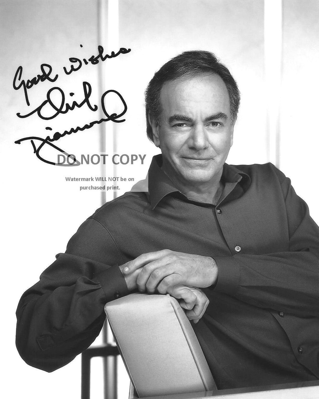 Singer Neil Diamond With Facsimile Autograph - 8X10 or 11X14 Publicity ...