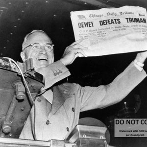 President Harry S. Truman - 'dewey Defeats Truman' - 5X7, 8X10 or 11X14 ...