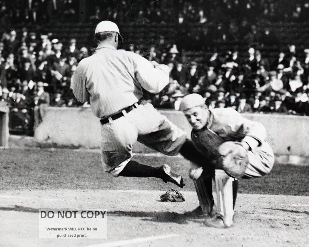 Ty Cobb "sliding" Into Home Photograph - 1920 Hall of Famer - Etsy