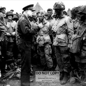 Eisenhower With Paratroopers - D-day Photo Print - Etsy