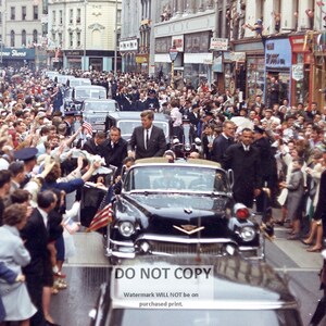 President John F. Kennedy Motorcade in Cork, Ireland 1963 - 5X7, 8X10 ...