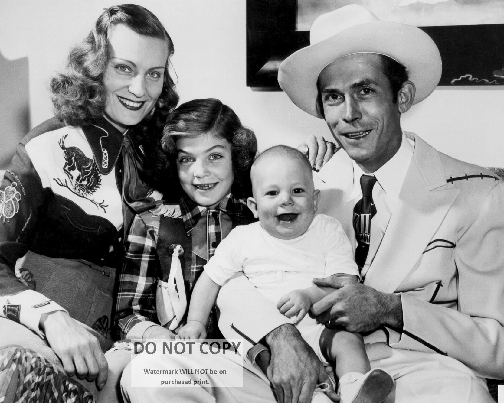 Hank Williams With His Family in 1949 - 5X7, 8X10 or 11X14 Publicity ...