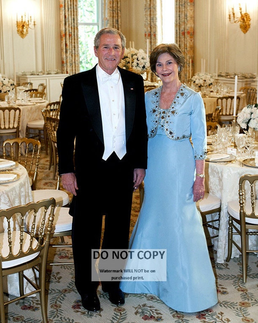 President George W. Bush and First Lady Laura Bush 5X7 or 8X10 Photo BB ...