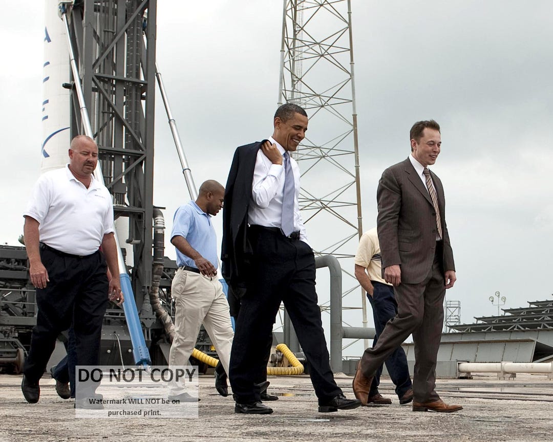 Barack Obama & Elon Musk Spacex Tour Photo - Etsy