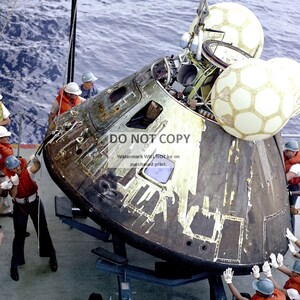 Apollo 13 Command Module is Loaded on USS Iwo Jima - 8X10 or 11X14 NASA ...