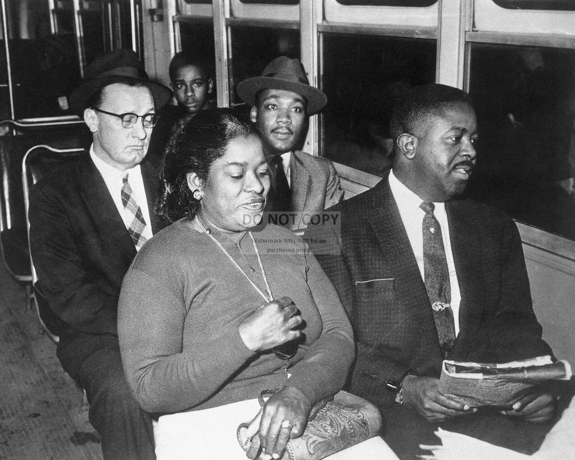 Martin Luther King Jr. and Reverend Ralph Abernathy on Bus in | Etsy