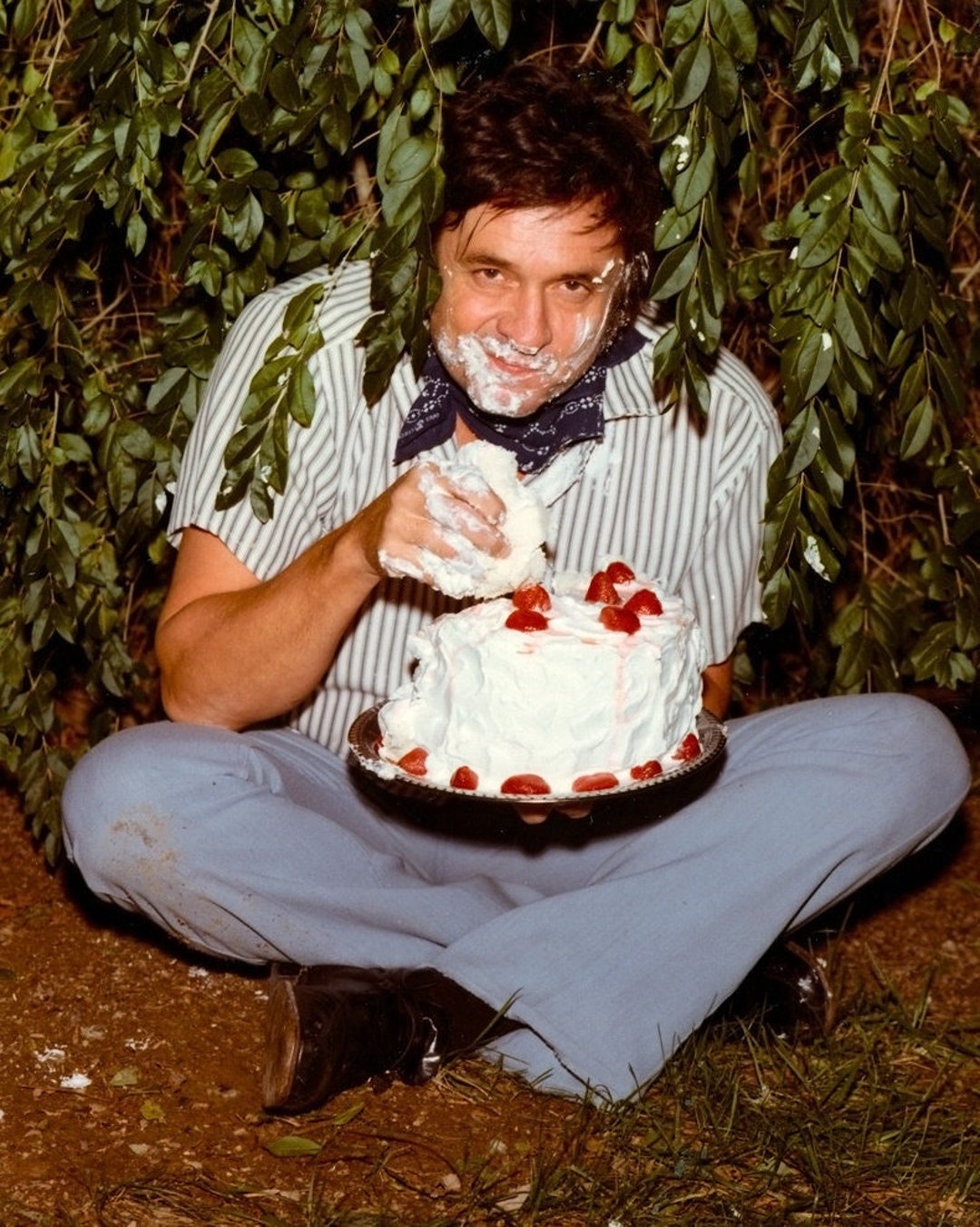 Johnny Cash Cake Photo for the Back Cover of the strawberry Cake Album ...