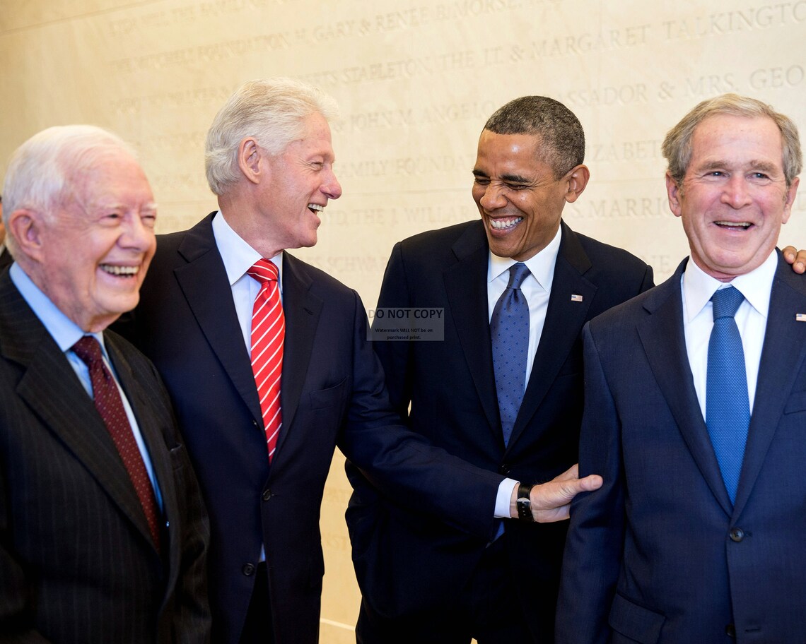 President Barack Obama With Jimmy Carter Bill Clinton & - Etsy