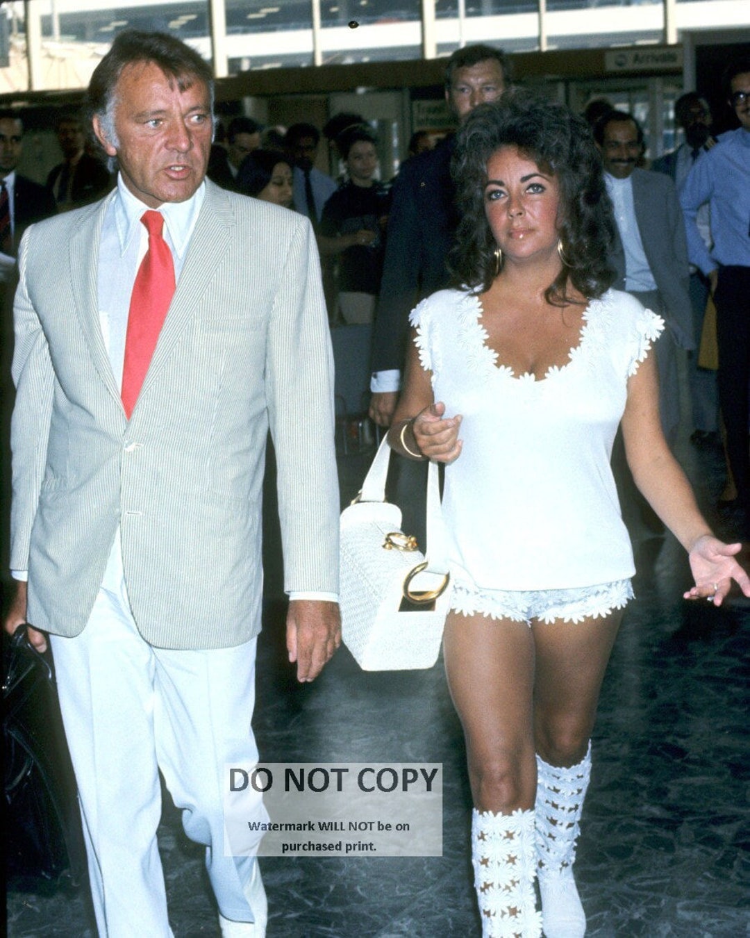 Elizabeth Taylor & Richard Burton 1971 Photo Print: Heathrow Airport - Etsy