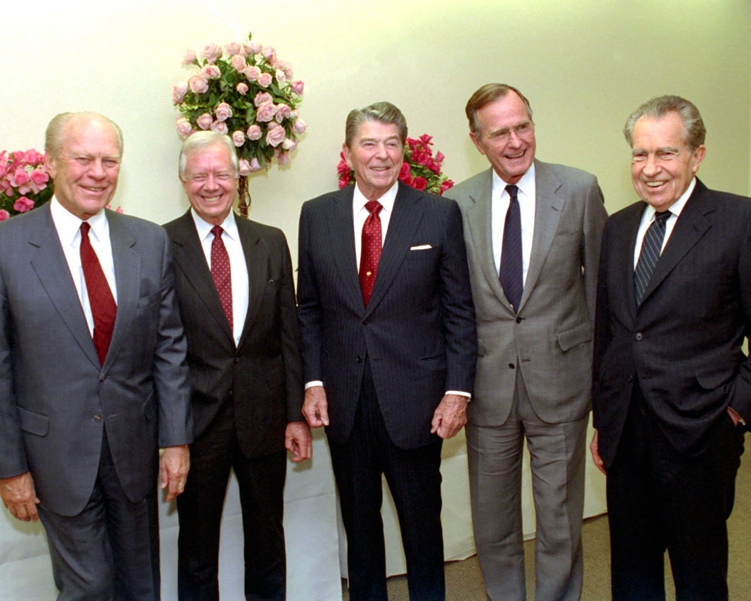 George H.W. Bush With Richard Nixon Jimmy Carter Gerald Ford - Etsy