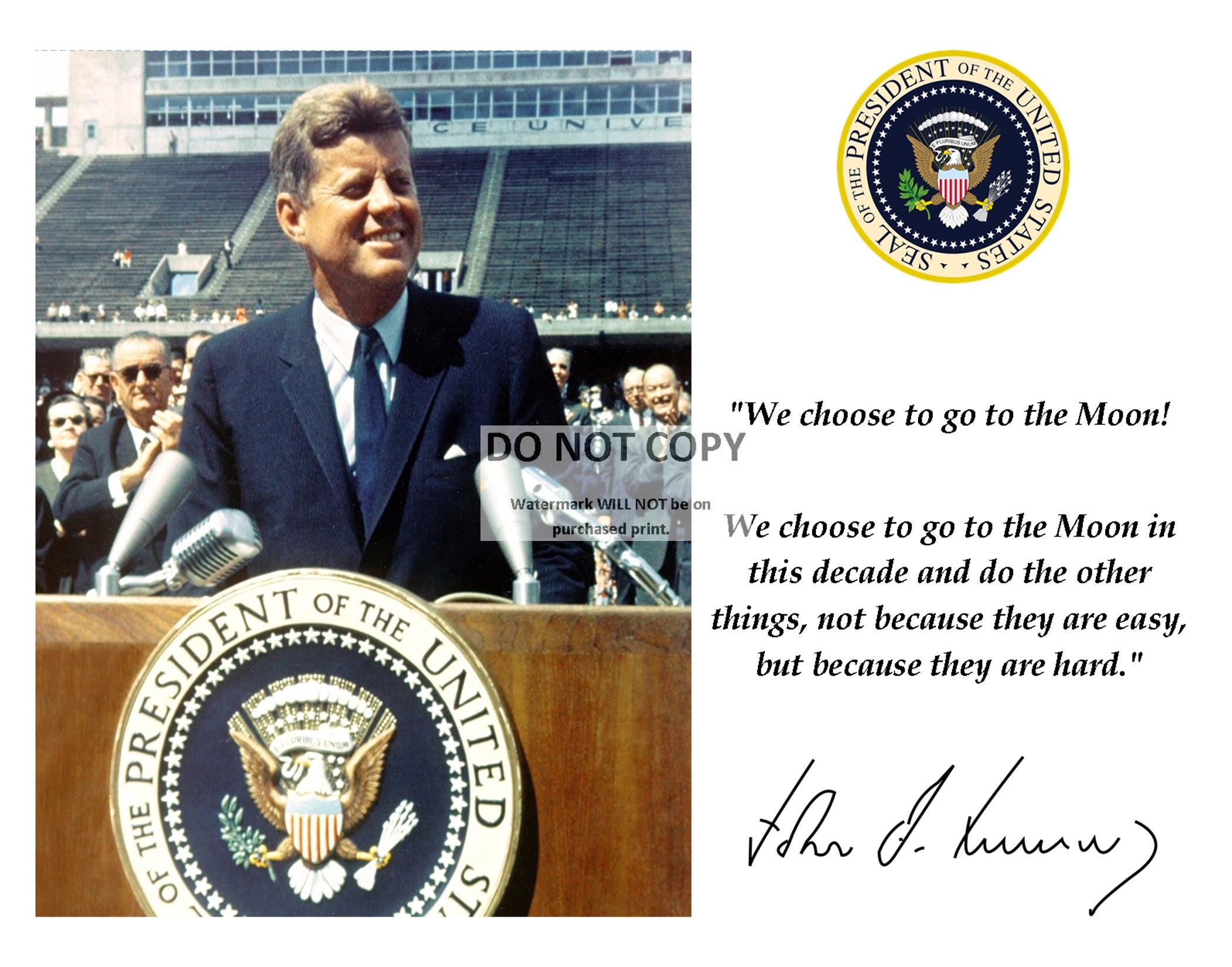 Jfk Rice University Speech John F. Kennedy Gives Famous 'Moon'