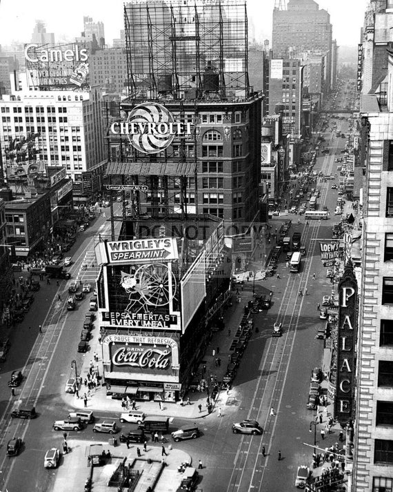 Times Square in New York City Circa 1935 8X10 or 11X14 - Etsy
