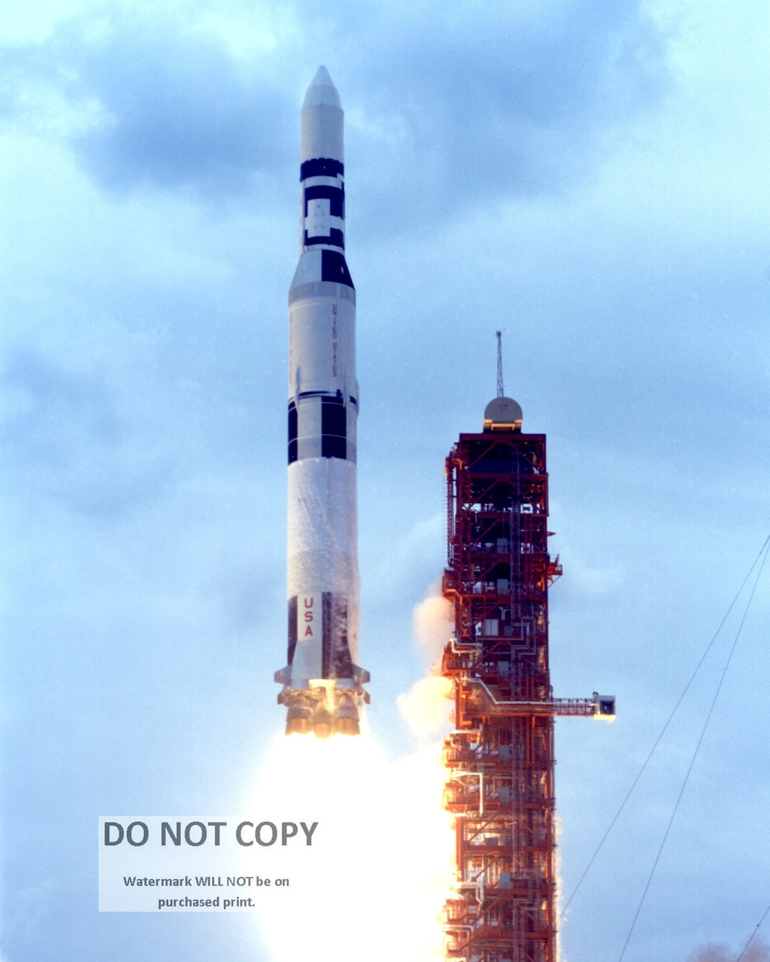 Saturn V Liftoff of the Skylab Orbital Workshop in 1973 5X7 - Etsy