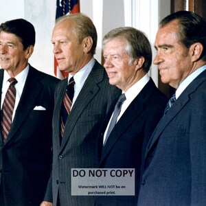 President Ronald Reagan With Gerald Ford, Jimmy Carter and Richard ...