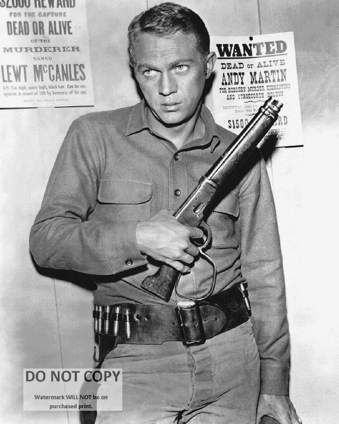 Steve Mcqueen "wanted Dead or Alive" Photo Print – Mare's Leg Rifle - Etsy