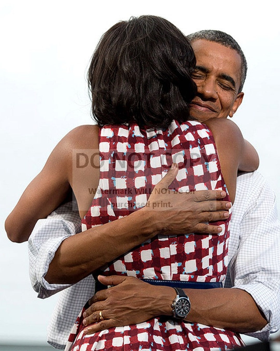 Barack And Michelle Obama Hugging