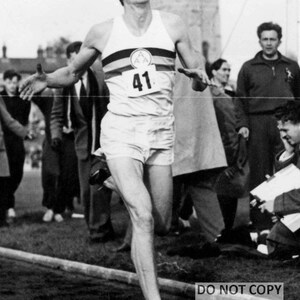 Roger Bannister Breaks the 4-minute Mile Barrier in 1954 - 5X7, 8X10 or ...