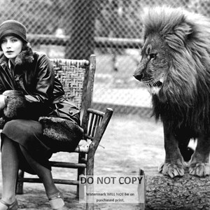 Legendary Actress Greta Garbo With "leo the Lion" - 5X7, 8X10 or 11X14 ...