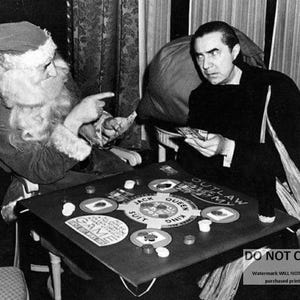 Bela Lugosi "dracula" Playing Poker With Santa Claus - Christmas Photo ...