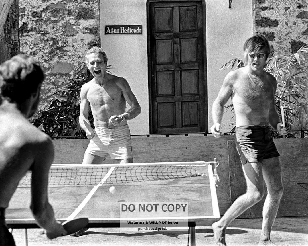 Paul Newman & Robert Redford Ping Pong Photo - Butch Cassidy Film - Etsy