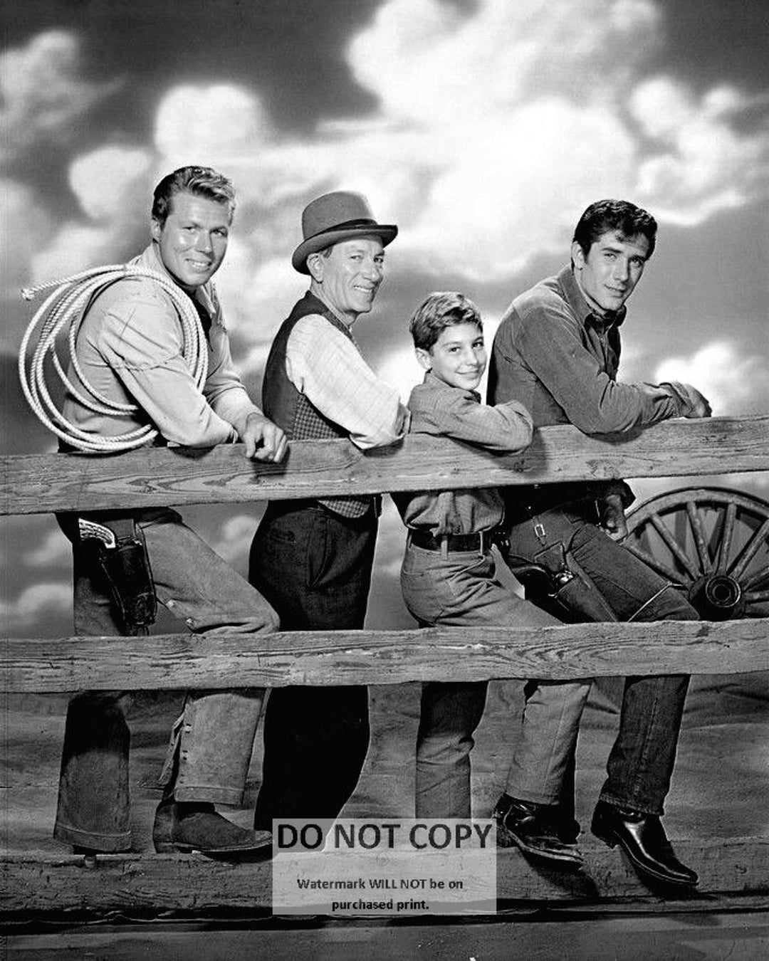 Cast From the Television Western Series "laramie" Robert Fuller, Hoagy Carmichael - 5X7 or 8X10 ...