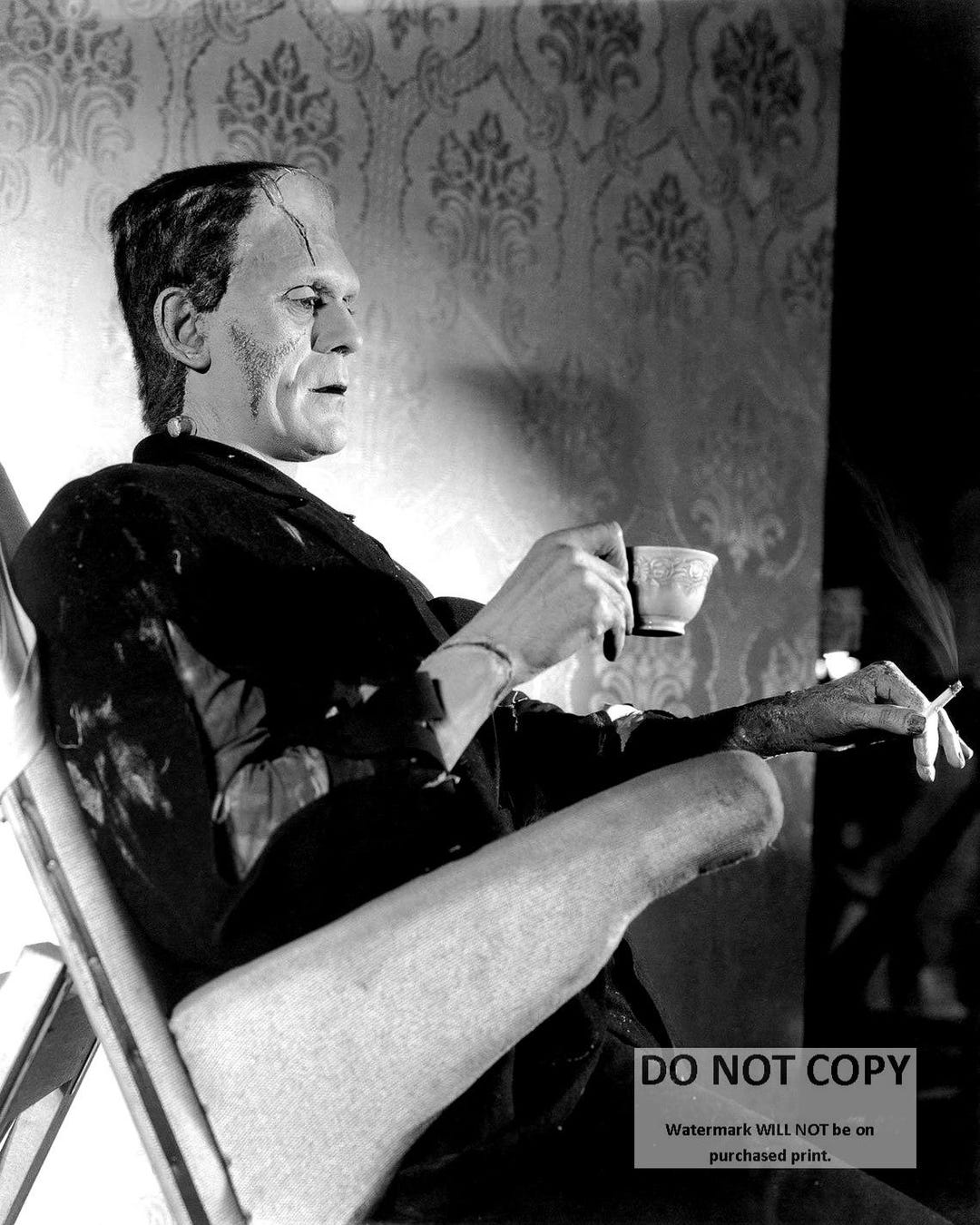 Boris Karloff as "frankenstein" on Smoke and Coffee Break - 8X10 or ...