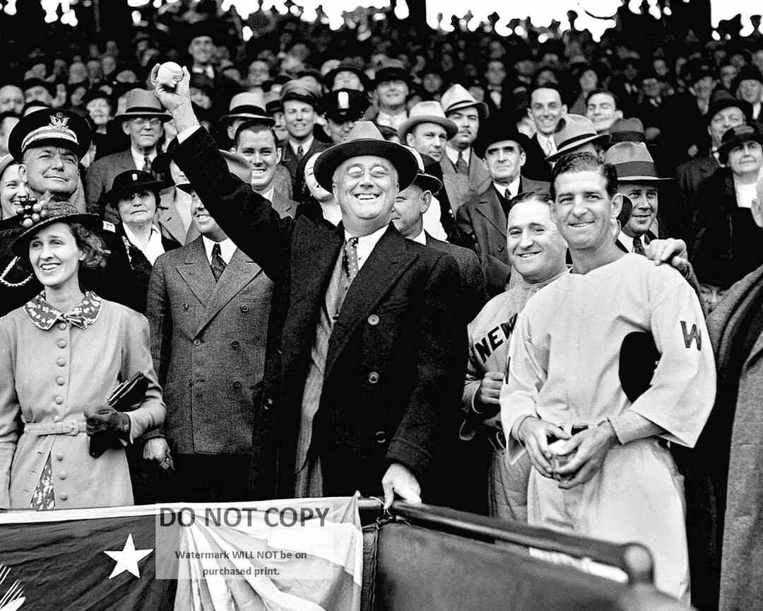 FDR First Pitch 1936 Photo: Franklin D. Roosevelt at Griffith Stadium ...
