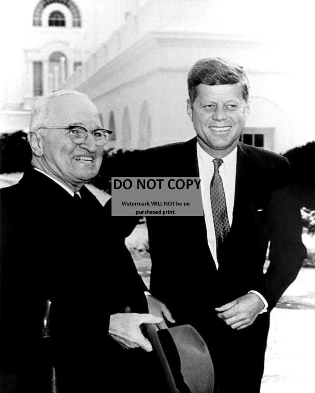 John F. Kennedy With Former President Harry Truman - 5X7 or 8X10 Photo ...