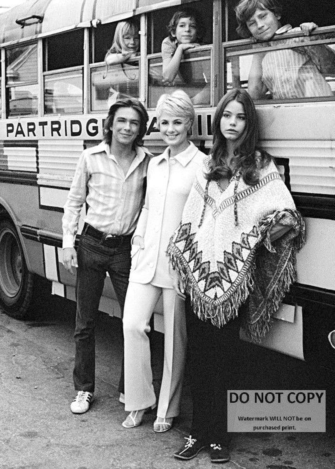 Cast of "the Partridge Family" on Tour Bus - 5X7 or 8X10 Publicity ...