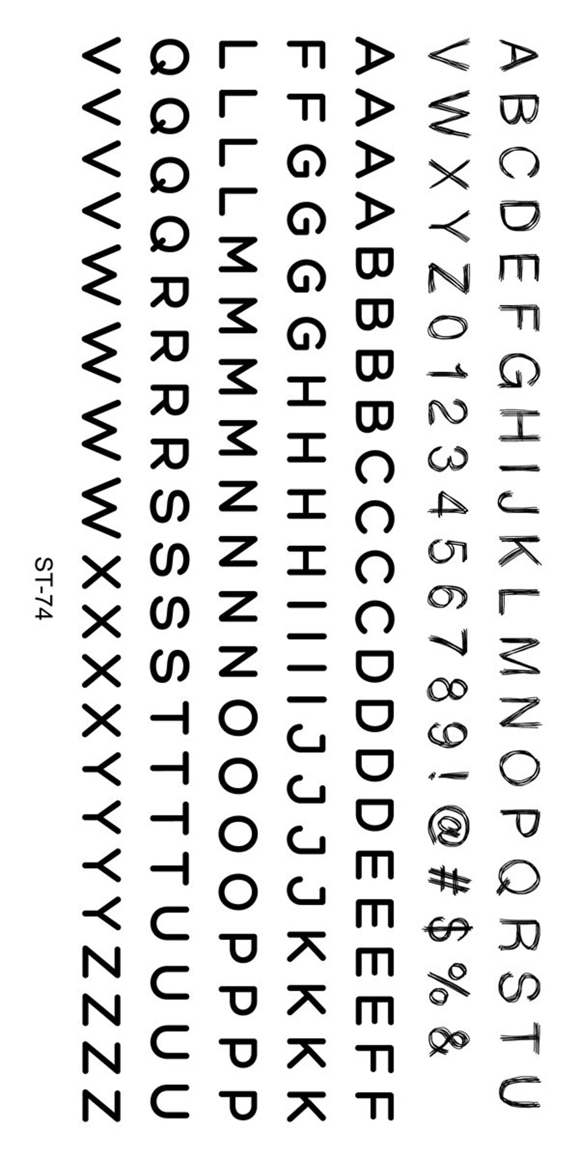 Supperb® Temporary Tattoos - Hand Lettering Tattoos, Alphabet Letter ...