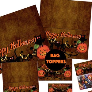 Halloween Bag Toppers Perfect for Halloween Party Treats! Bats, Spiders ...