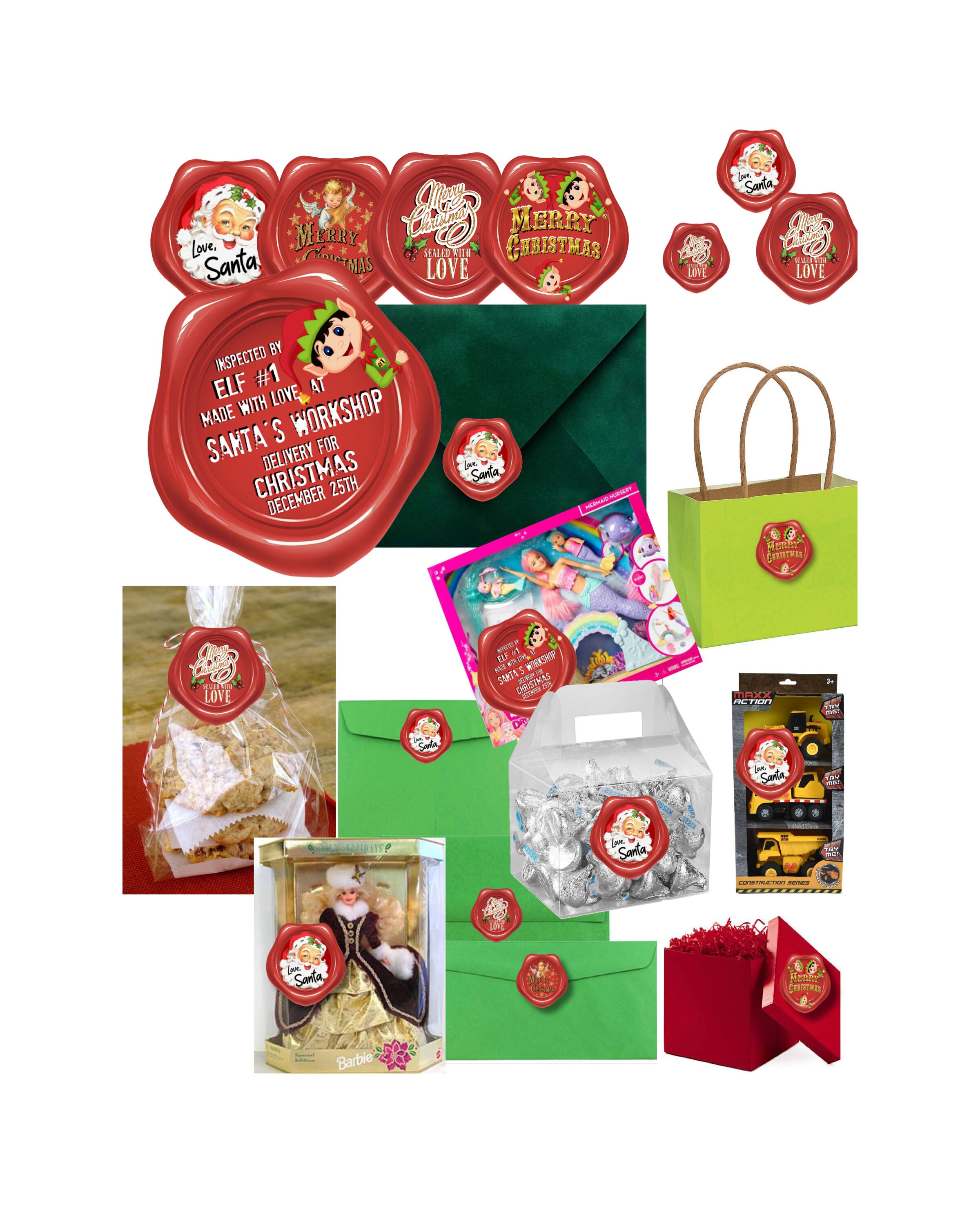 HUGE ELF INSPECTION Seal From Santa's Workshop for Presents Under the ...