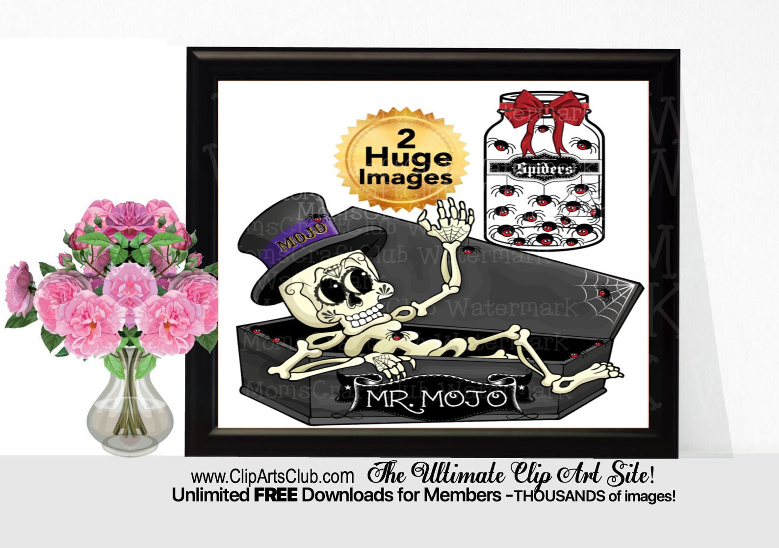 Mr. Mojo Skeleton & His Bottle of Spiders Creepy Crawly Spiders a ...