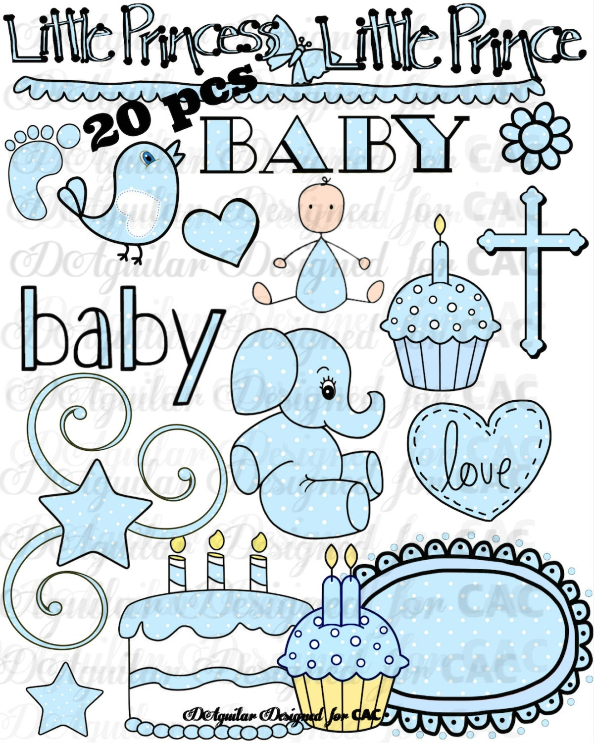 Baby Boy Border Clip Art