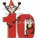 MONKEY Number Set Bright Red Numbers Cutest Monkeys Birthday - Etsy