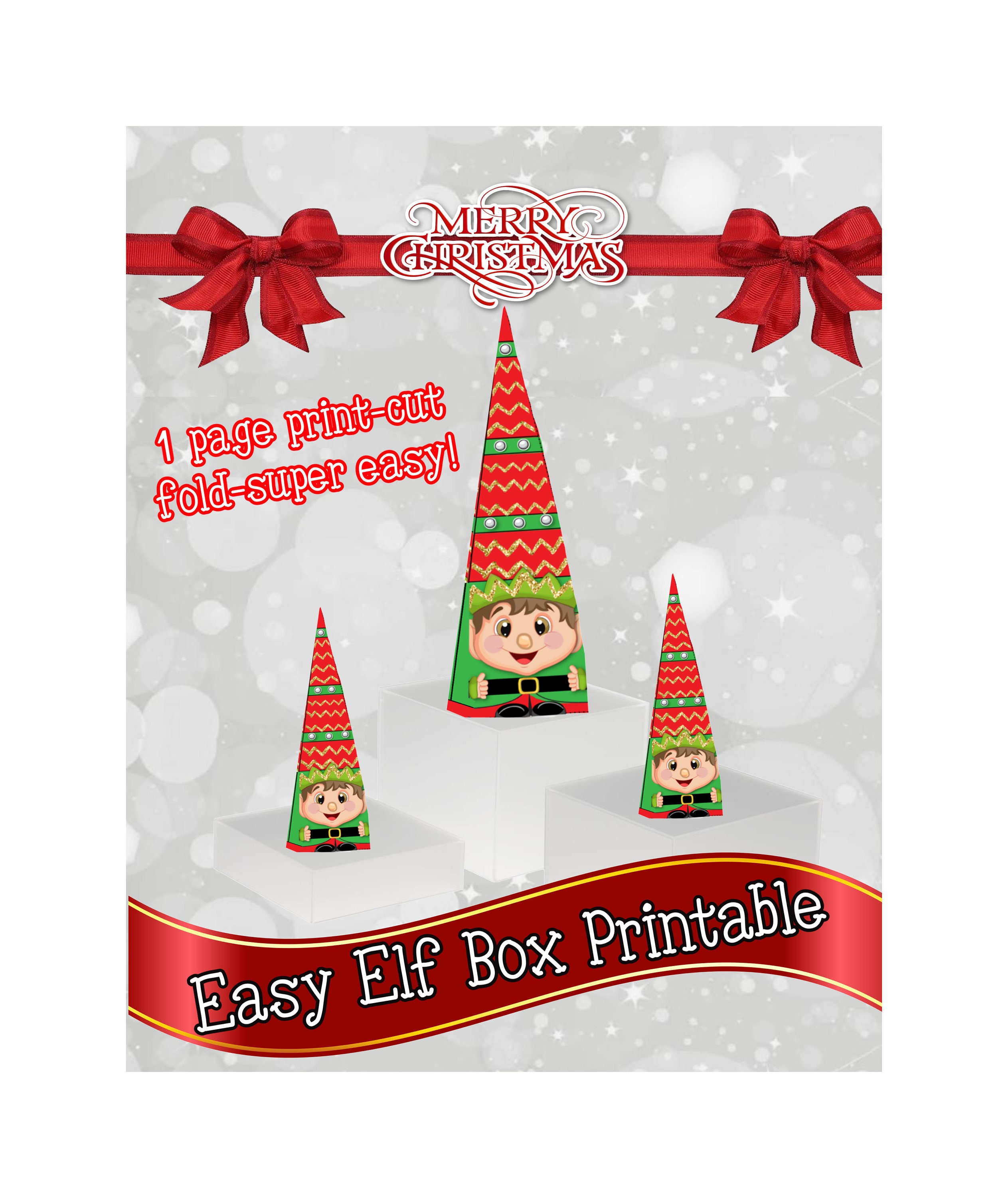 ELF BOX CRAFT Elf imprimable sur une étagère super facile 1 page ...