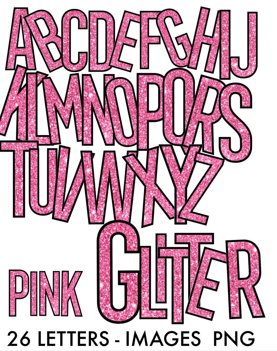 Girly 141 Piece Scrapbook Bundle Pink Glitter Glam Alphabet Numbers Bow ...