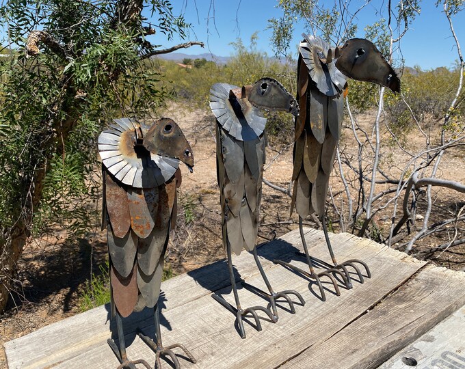 Rustic Handcrafted Metal Desert Vulture Buzzard Metal Yard Art - Etsy