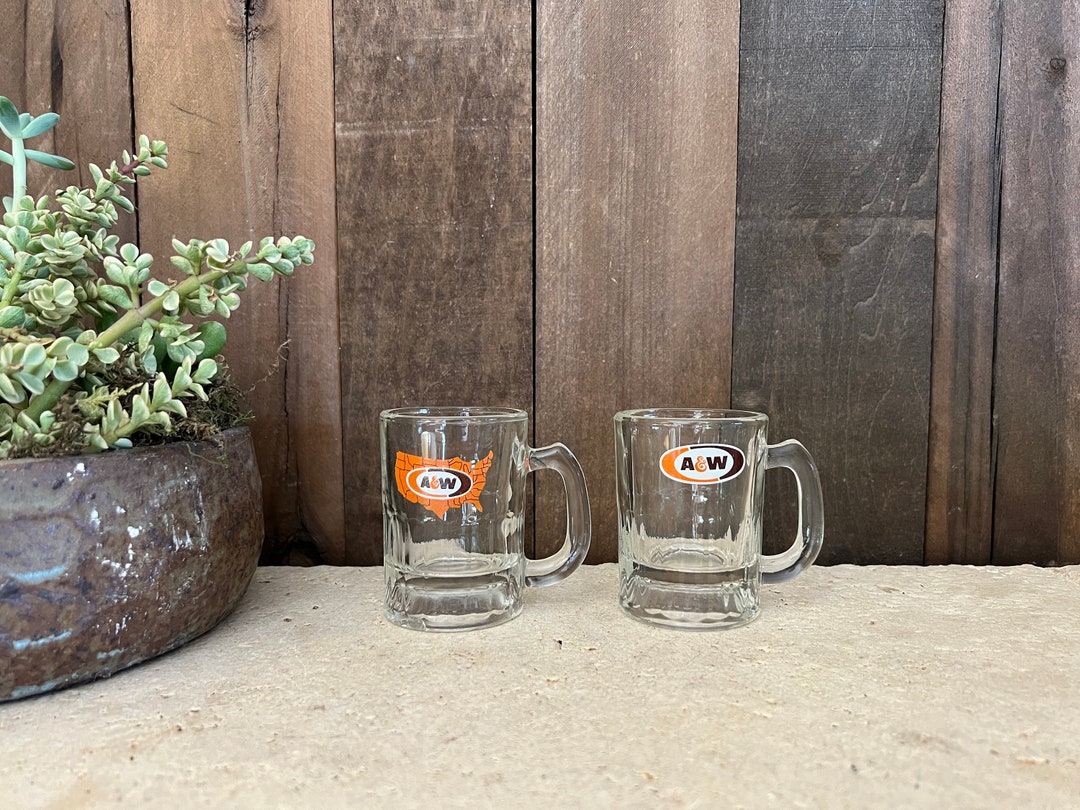 Vintage A & W Glass Mini Mugs Collectible Mugs - Etsy