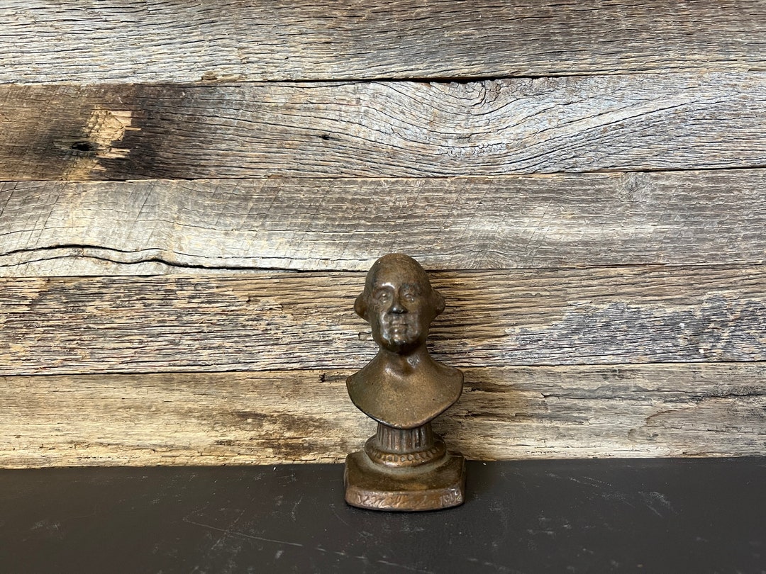 Vintage Brass Bronze Cast Iron George Washington Bust Statue ...
