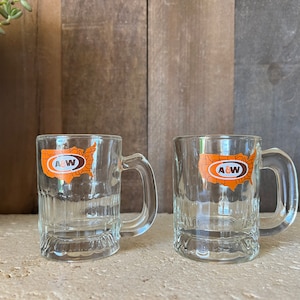Vintage A & W Glass Mini Mugs Collectible Mugs - Etsy