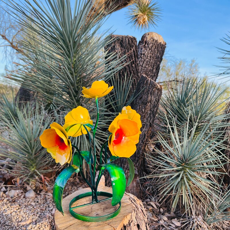 Metal Garden Flowers - Etsy